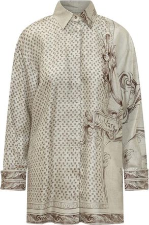 Max Mara Femme, Blouses et Chemises, Beige, Taille: 42 FR Mxmgrado Casacca