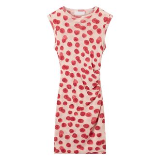Stella McCartney Mini-robe en maille imprim&eacute; framboise - Femme - Robes - Rose - Taille: 36 FR