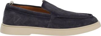 Officine Creative Homme, Chaussures, Bleu, Taille: 43 1/2 EU Chaussures Plates Slip-On en Daim Bones
