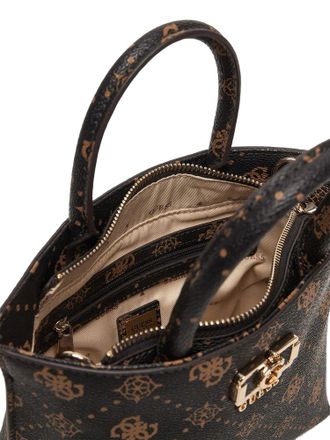 Guess Womens Crossbody Bag Espresso Logo Polyurethane - Tote-Bags