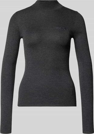 Karo Kauer Slim Fit Strickpullover aus Viskose-Mix mit Kaschmir-Anteil