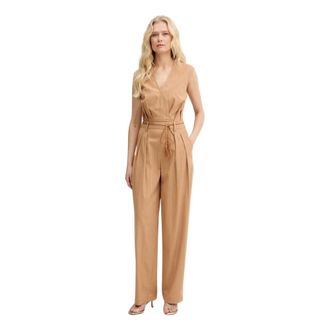 Twinset Femme, Combinaisons et Ensembles, Brun, Taille: 42 FR Combinaison Ceintur&eacute;e &agrave; Rayures Tennis