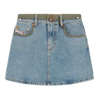 Diesel Jupe D4D - Femme - Jupes - Bleu - Taille: W24