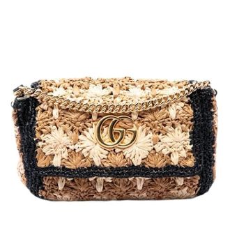 Gucci Sac bandouli&egrave;re en raphia Pre-owned - Femme - Pre-owned - Multicolore - Taille: ONE Size