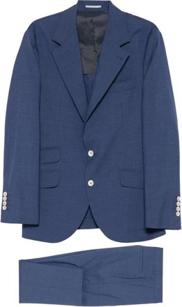 Brunello Cucinelli Homme, Costumes, Bleu, Taille: L Ensemble Blazer Cavallo D&eacute;structur&eacute; et Pantalon Pliss&eacute;