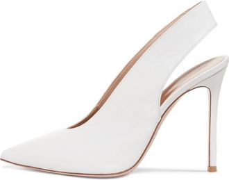 Generic Escarpins à Talons Aiguilles Sexy et Pointus pour Femmes, en Cuir Blanc à Enfiler à Talons Hauts Tendance et Confortables pour Les Banquets Quotidiens