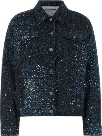 Giuseppe Di Morabito Femme, Vestes, Multicolore, Taille: 34 FR Veste en jean imprim&eacute;e stretch