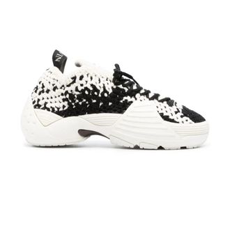 Lanvin Flash-X Crochet-Knit Lace-Up Sneakers - - Shoes - Damen - Schwarzk - 36 EU