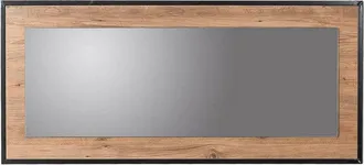 Dmora Miroir Piaggine, Rectangulaire, Structure en bois noble, 1,5x60h cm Ch&ecirc;ne Marron