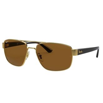 Ray-Ban unisex, Accessoires, Jaune, Taille: 60 MM Lunettes de soleil polaris&eacute;es &agrave; monture m&eacute;tallique