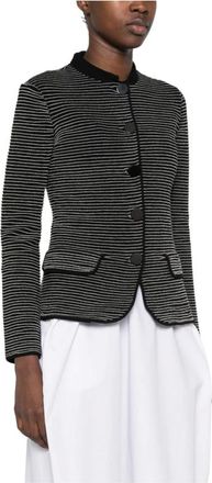 Emporio Armani Damen, Jacken, Schwarzk, LGr&ouml;&szlig;e
