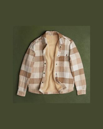 Timberland Hemdjacke mit hochflorigem Futter f&uuml;r Herren in Beige, Herren, Beige, Gr&ouml;&szlig;e