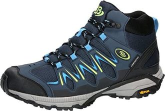 Brütting Chaussures de marche mi-saison Expedition unisexes, Bleu marine/citron, 43 EU