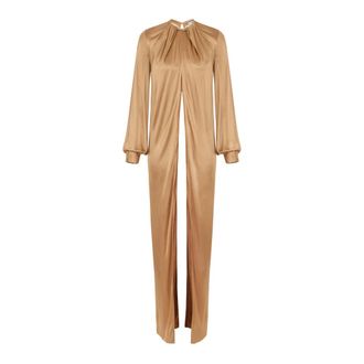 Elisabetta Franchi Gl&auml;nzende Jersey-Langbluse - - Blouses & Shirts - Damen - Beige - S