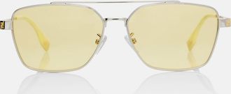 Fendi Lunettes de soleil rectangulaires Fendi Sky
