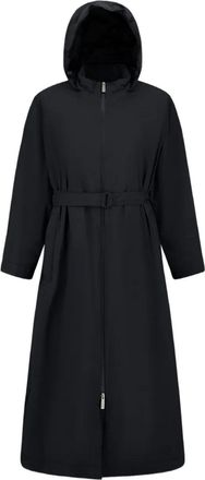 Herno imperm&eacute;able ceintur&eacute; &agrave; capuche - Noir