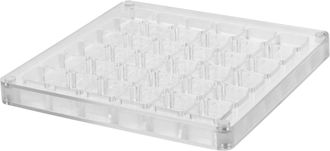 Holibanna 36löcher Muschel-aufbewahrungsbox Acryl Transparente Präsentationsbox Für Schmuck Perlen Edelsteine Mit Multi-Design Für Bastelbedarf Und Organisation