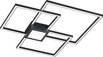 Trio Leuchten LED Deckenleuchte Hydra 676210442, Metall Anthrazit, inkl. 38 Watt LED, Switch Dimmer