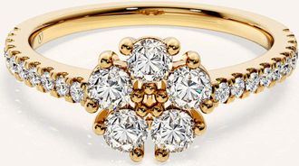 VEYNOU Veynou Ring Pav&eacute; Aus 14 Karat Gelbgold Und 0,74ct. Lab-Grown Diamanten gold
