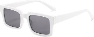 Generic Lunettes De Soleil &Agrave; Monture Carr&eacute;e For Hommes Et Femmes, Id&eacute;ales For Les Sorties En Ville Ou F&ecirc;tes(White)