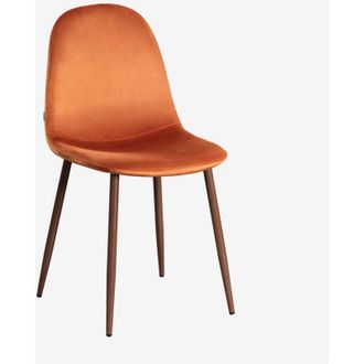 Sklum Glamm gepolsterter Esszimmerstuhl Dunkles Holz