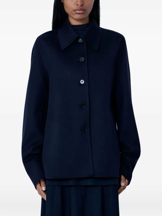 Jil Sander single-breasted coat - Blau