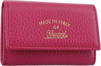 Gucci Pre-owned &Eacute;tui &agrave; cl&eacute;s en cuir - Femme - Pre-owned - Rose - Taille: ONE Size
