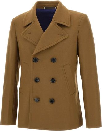 Paul Smith manteau croisé à revers pointus - Marron