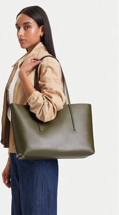 Calvin Klein Handtasche Foil Logo Tote W/Pouch LV04F3274G Dunkelgr&uuml;n