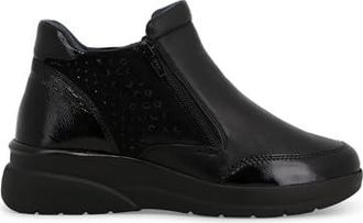 Melluso Bottines femme en cuir et daim noir k55442z, Noir, 40 EU