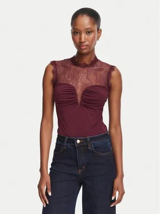 Rinascimento Rinascimento Body CFC0130488003 Dunkelrot Slim Fit
