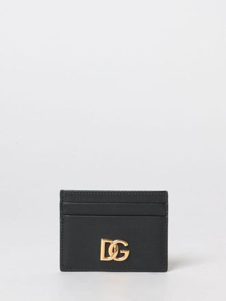 Dolce & Gabbana Porte-cartes en cuir de veau avec plaque logo DG