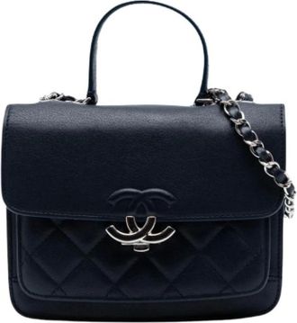 Chanel Sac bandouli&egrave;re matelass&eacute; vintage Pre-owned - Femme - Pre-owned - Bleu - Taille: ONE Size