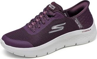 Skechers Go Walk Flex Baskets à Enfiler Mains Libres pour Femme, Bordeaux, 38 EU