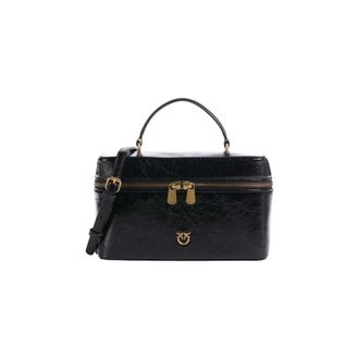 Pinko Pinko - Vanity Case Classic New Shiny Calf - Femme - Sacs - Noir - Taille: ONE Size