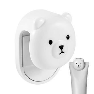 Generico Wand-Zahnpasta-Clip, Zahnpasta-Rohrclip, ohne Bohren, Gesichtswaschrohrschelle mit Cartoon-B&auml;r-Design f&uuml;r Zahnpasta