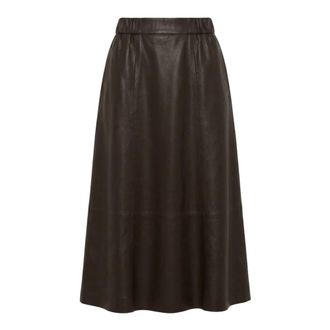 Notyz Casablanca Lederrock - - Skirts - Damen - Braun - S