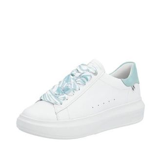 Rieker Baskets &agrave; lacets en cuir lisse Mini Platform W1201, blanc, 39 EU