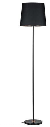Paulmann 79612 Neordic Enja Lampadaire, max. 1x20W, E27, Noir/Cuivre, 230V, Tissu/Marbre/M&eacute;tal