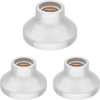 LEDs Com 3 pièces plafonnier/douille de lampe ELEKTRA, porcelaine, blanc brillant, 1x E27 max. 300W