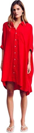 Denimist Femme, Robes, Rouge, Taille: 34 FR Robe Chemise Oversize