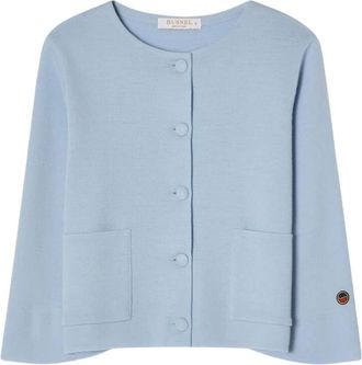 Busnel Femme, Pulls, Bleu, Taille: 46 FR Lisa Short Wool Jacket