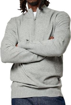 Kaporal Pull pour Homme, Coupe Regular, Manches Longues, Col Montant, Modèle Vada, Couleur Grey Melanged, Taille 3XL, XXXL