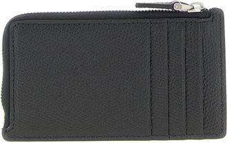 Valentino Garavani Vlogo Signature Leather Coin Purse - Black