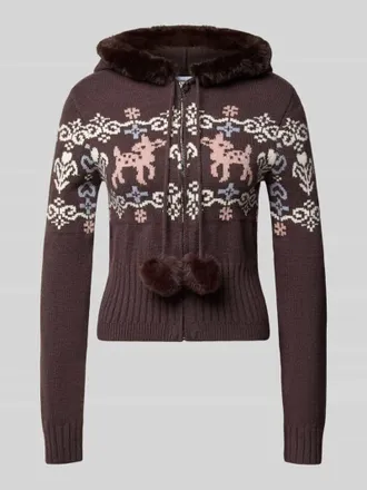 Daisy Street Strickjacke im Allover-Look Modell ECLAIR