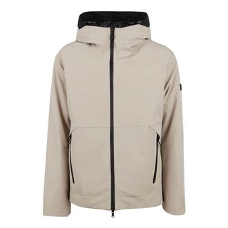 Peuterey Homme, Vestes, Beige, Taille: XL Manteau Court Soft Shell &agrave; Capuche Fixe