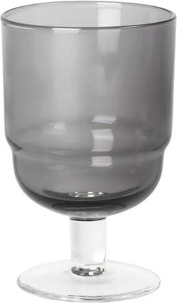 Broste Copenhagen Broste Copenhagen Nordic Bistro Rotweinglas aus mundgeblasenem Glas in der Farbe Grau 200ml, Ma&szlig;e: 6,9cm x 6,9cm x 11,2cm, 14496212