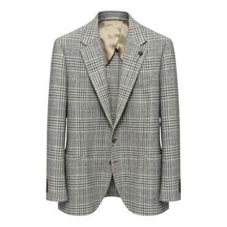 Lardini Blazer &agrave; carreaux &agrave; deux boutons - Homme - Costumes - Gris - Taille: 3XL