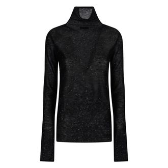 Pinko Nero Moss Stilvolles Modeaccessoire - - Knitwear - Damen - Schwarzk - M