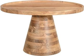 Miliboo Table basse ronde en bois massif D80 cm MATERA
